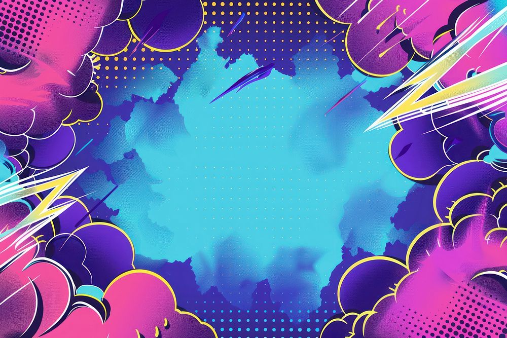 Comic thunder shock border effect | Free Photo Illustration - rawpixel