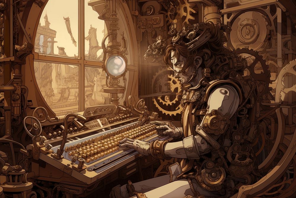 Gadget steampunk setting architecture technology | Free Photo ...