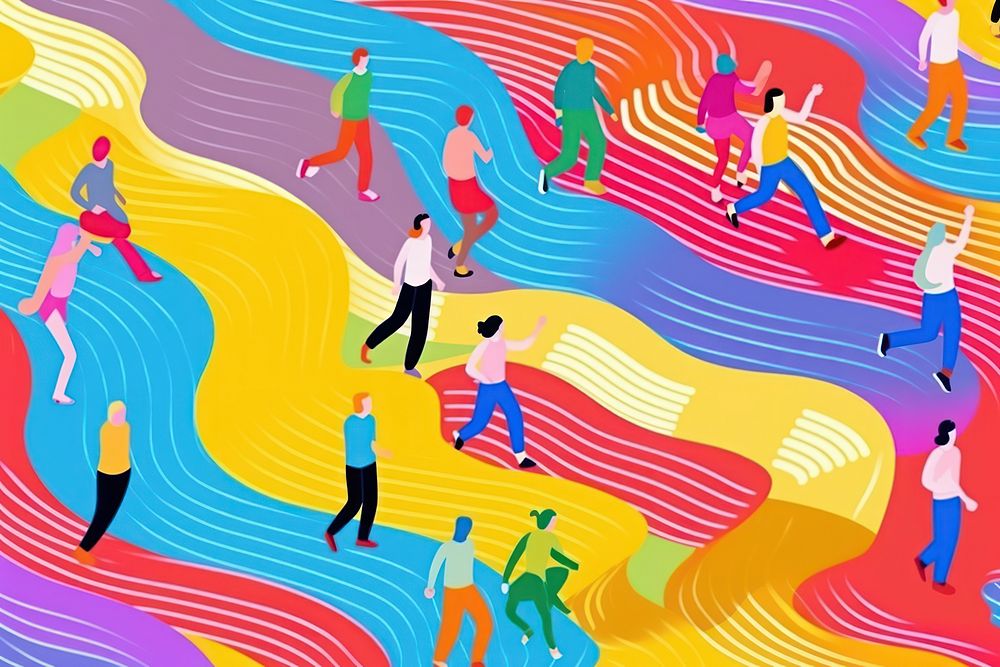 Wave people running backgrounds abstract | Free Photo Illustration ...