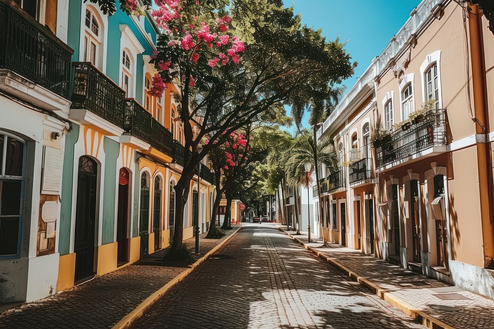 Brazil town architecture building street. | Free Photo - rawpixel