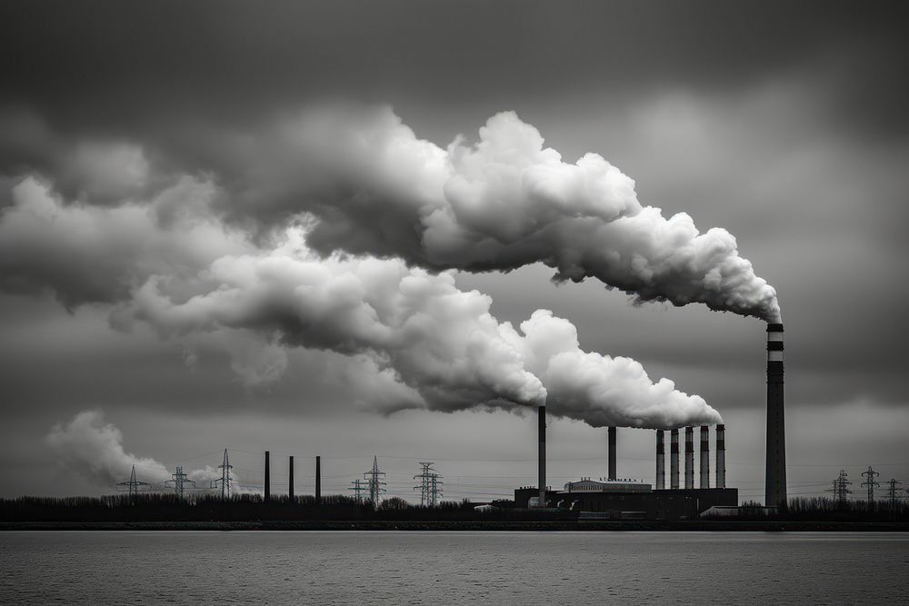 Pollution factory architecture outdoors. | Free Photo - rawpixel