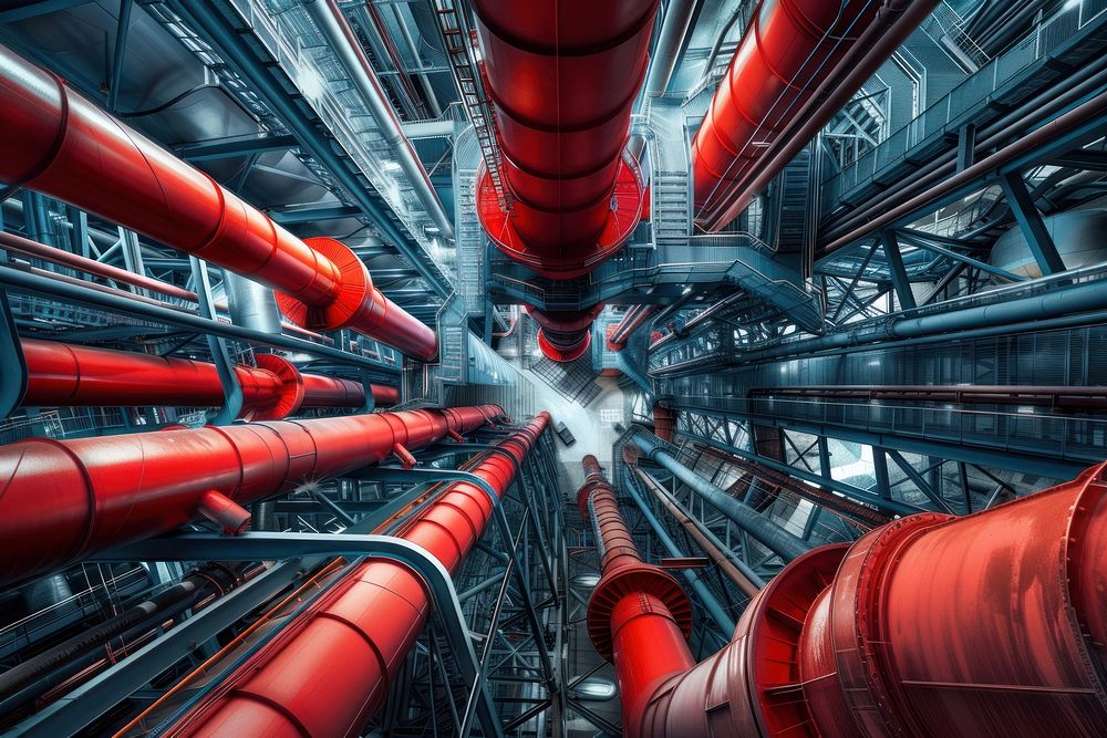 Factory architecture pipeline building. | Free Photo - rawpixel