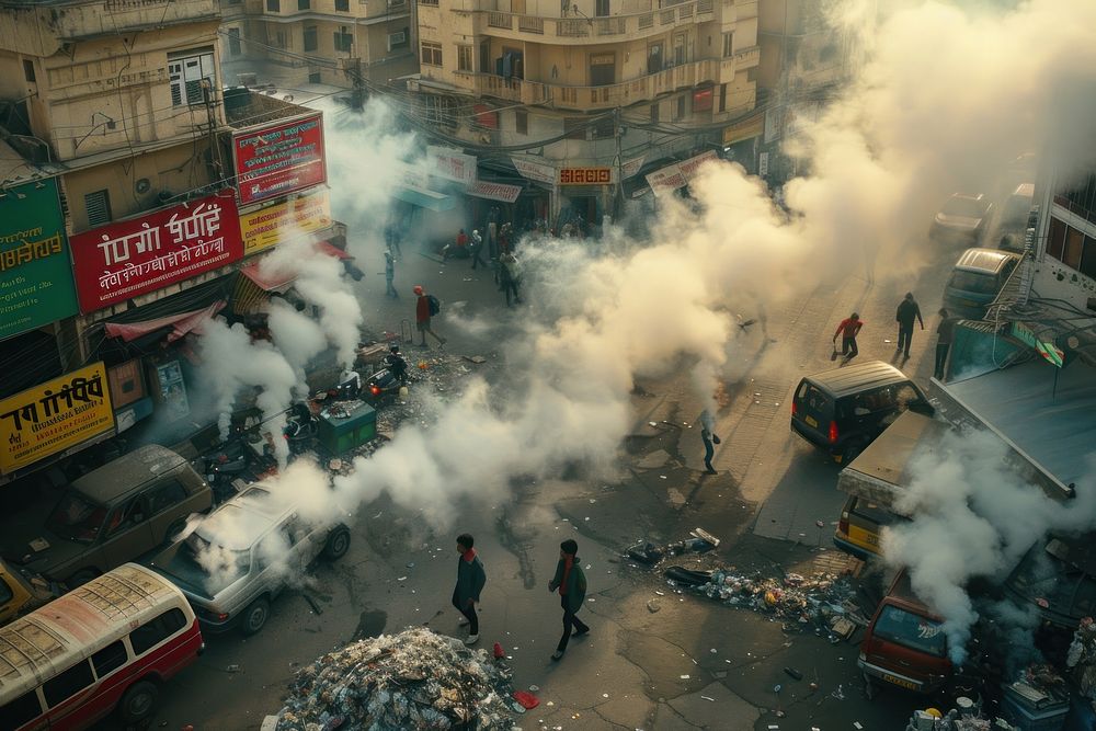 Intense pollution vehicle riot car. | Free Photo - rawpixel