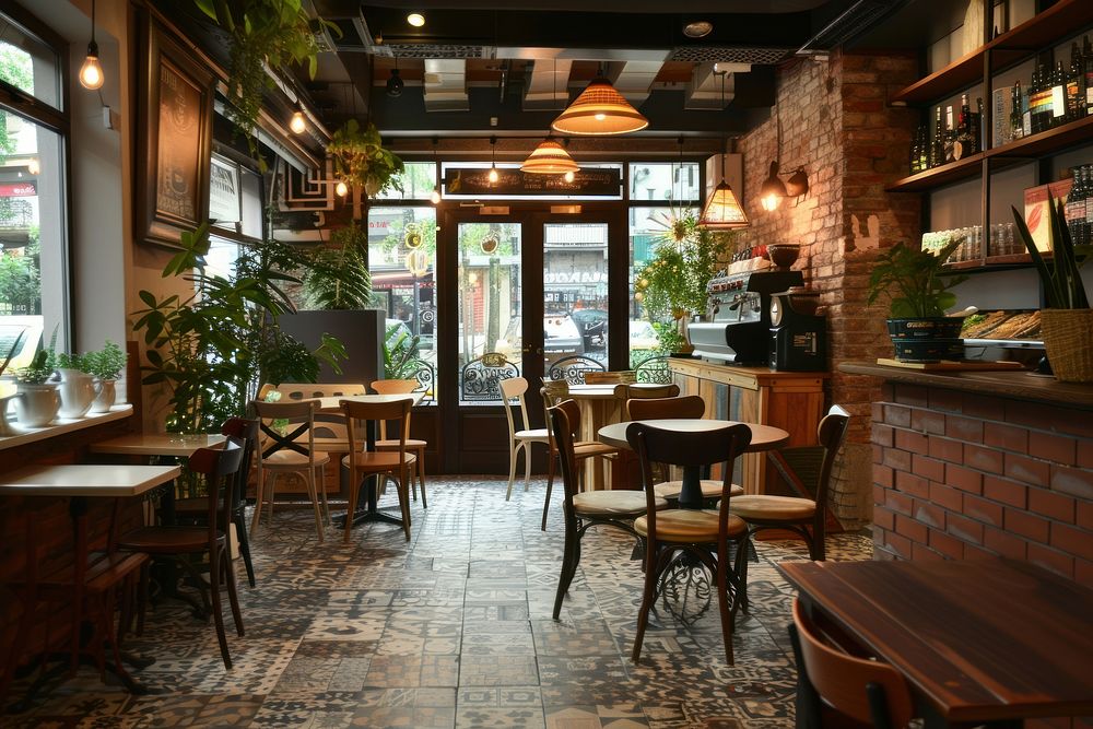 Modern cafe restaurant interior design | Premium Photo - rawpixel