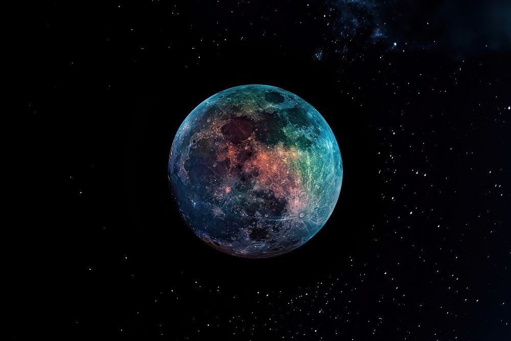 Bioluminescence moon background space astronomy | Free Photo - rawpixel