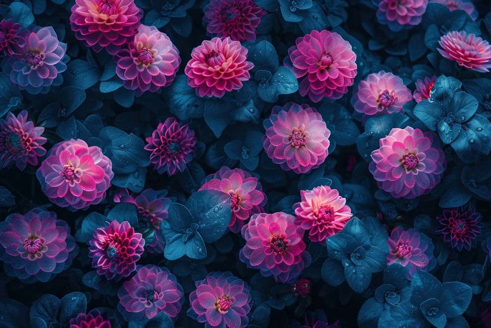 Bioluminescence pink flowers background backgrounds | Free Photo - rawpixel