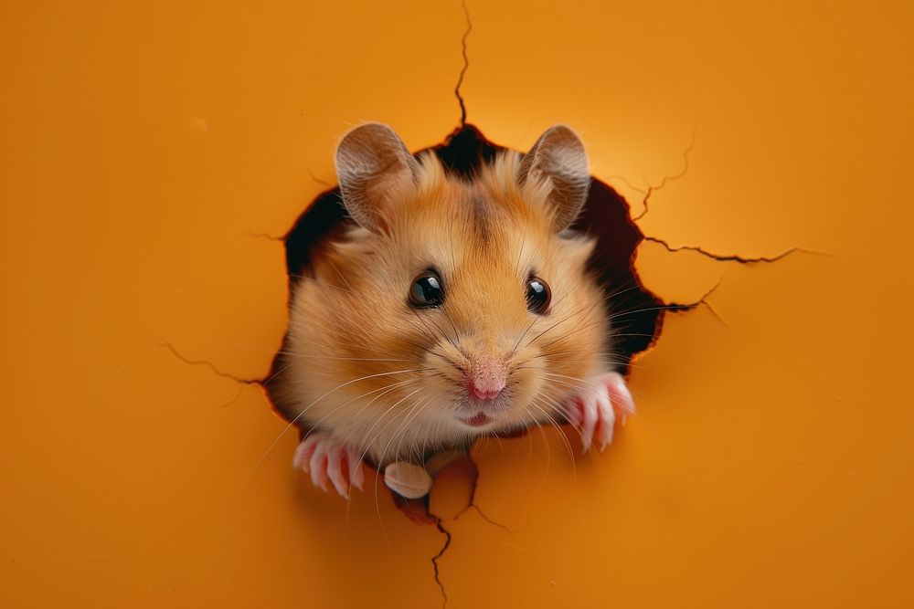 Poor hamster peeking animal portrait | Free Photo - rawpixel