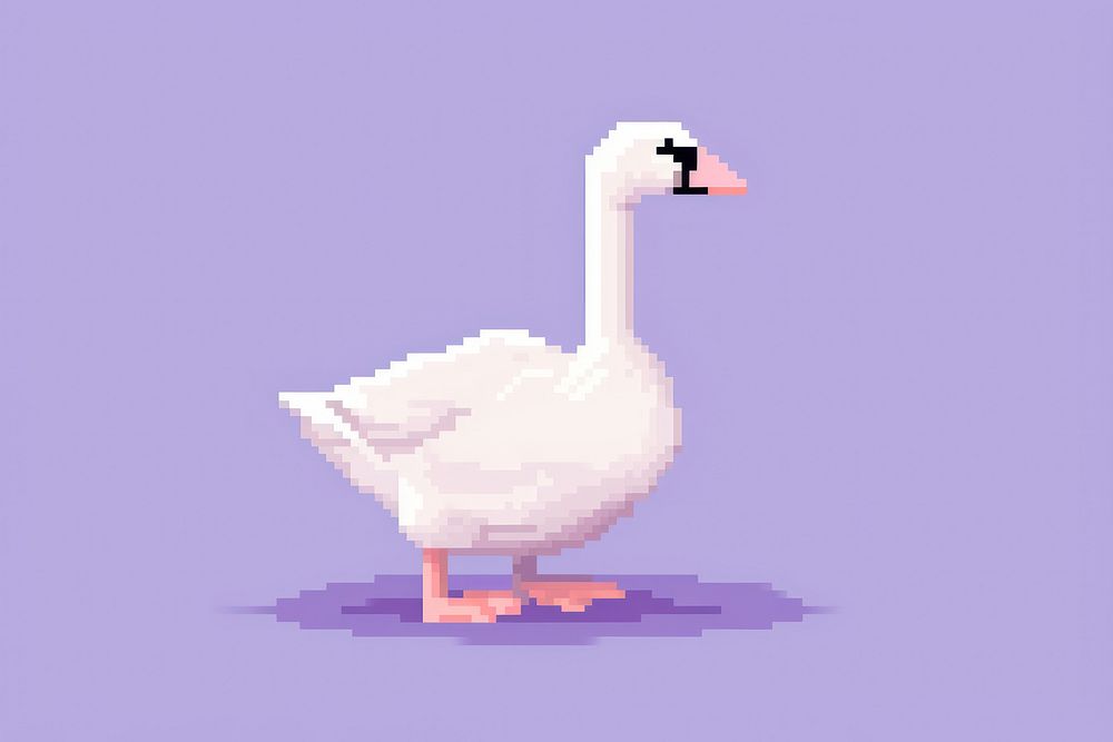 Goose pixel animal bird swan. | Premium Photo Illustration - rawpixel