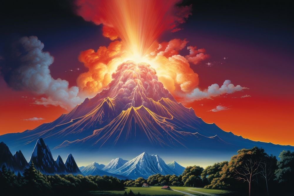 Volcano mountain outdoors nature. | Premium Photo Illustration - rawpixel