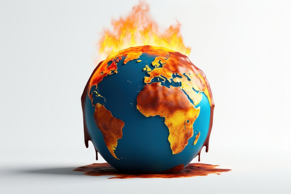 Earth melting fire globe astronomy | Premium Photo Illustration - rawpixel