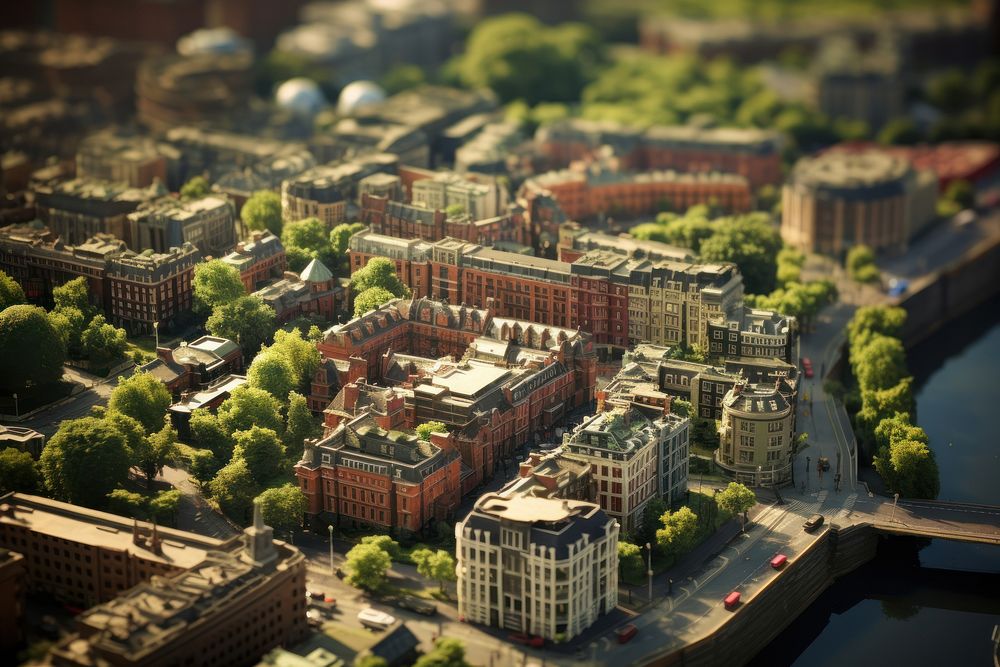 London architecture metropolis tilt-shift. | Premium Photo - rawpixel