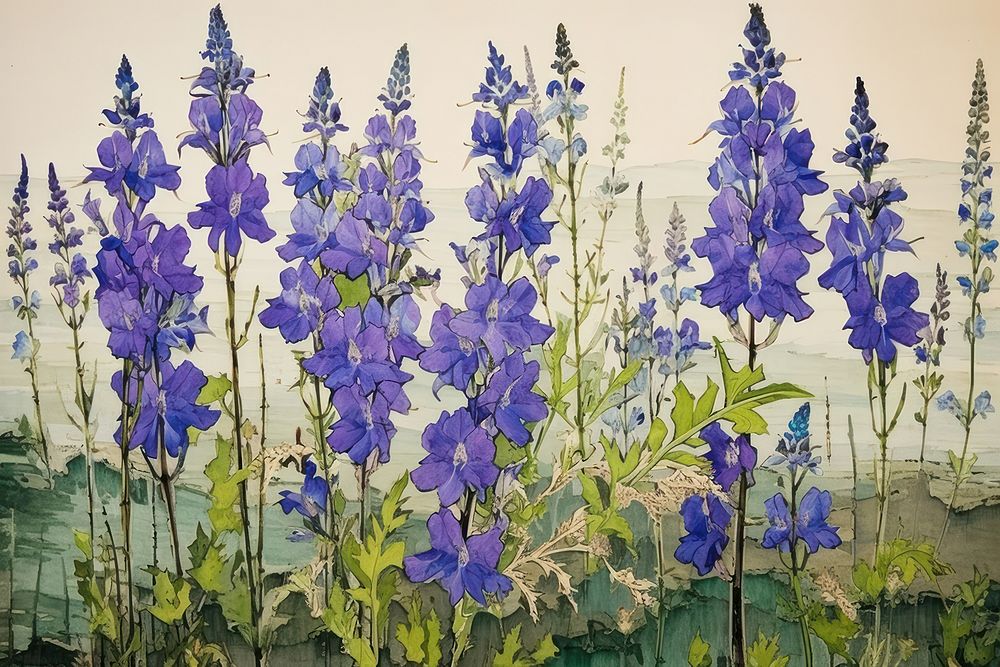 Larkspur outdoors blossom flower | Free Photo Illustration - rawpixel