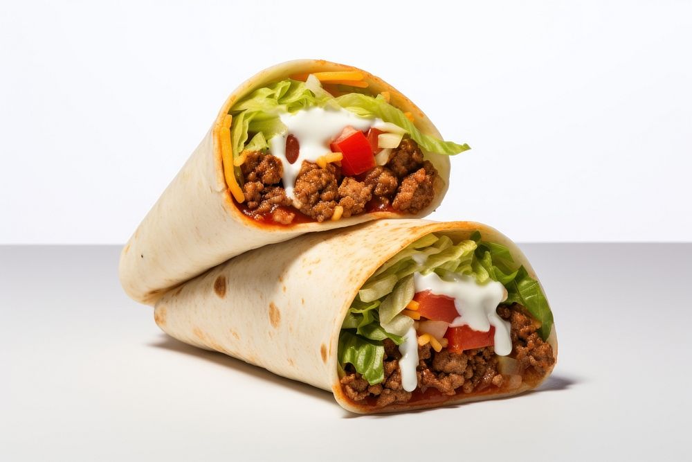 Taco burrito food flatbread | Free Photo - rawpixel