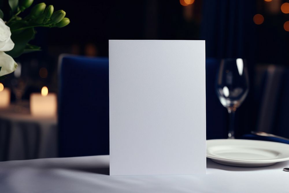 Paper white blank menu card | Free Photo - rawpixel