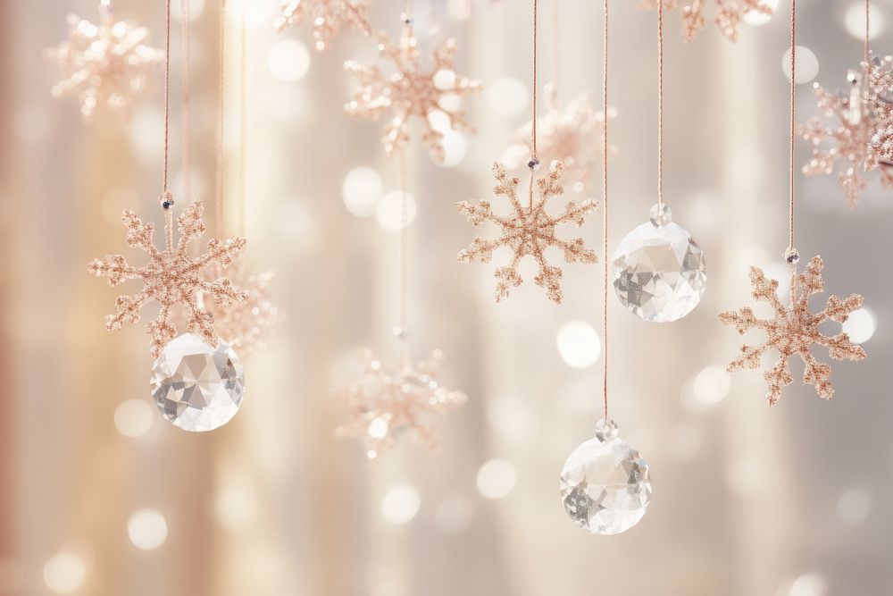 Elegant snowflakes suspended luminous bright | Premium Photo - rawpixel