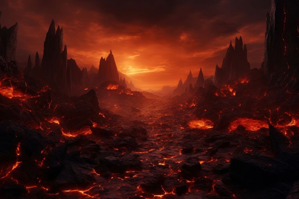 Hell mountain outdoors volcano. | Premium Photo - rawpixel