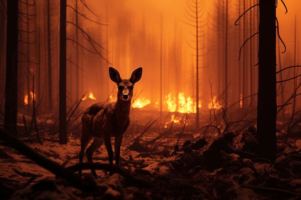 Animal fire wildlife forest. | Free Photo - rawpixel