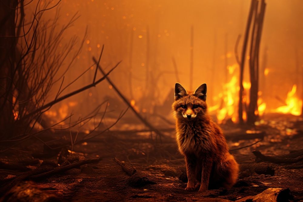 Animal fire mammal forest. | Premium Photo - rawpixel