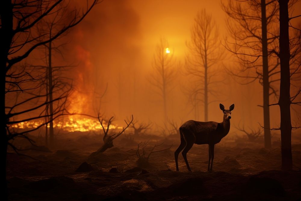 Animal fire landscape wildlife. | Free Photo - rawpixel