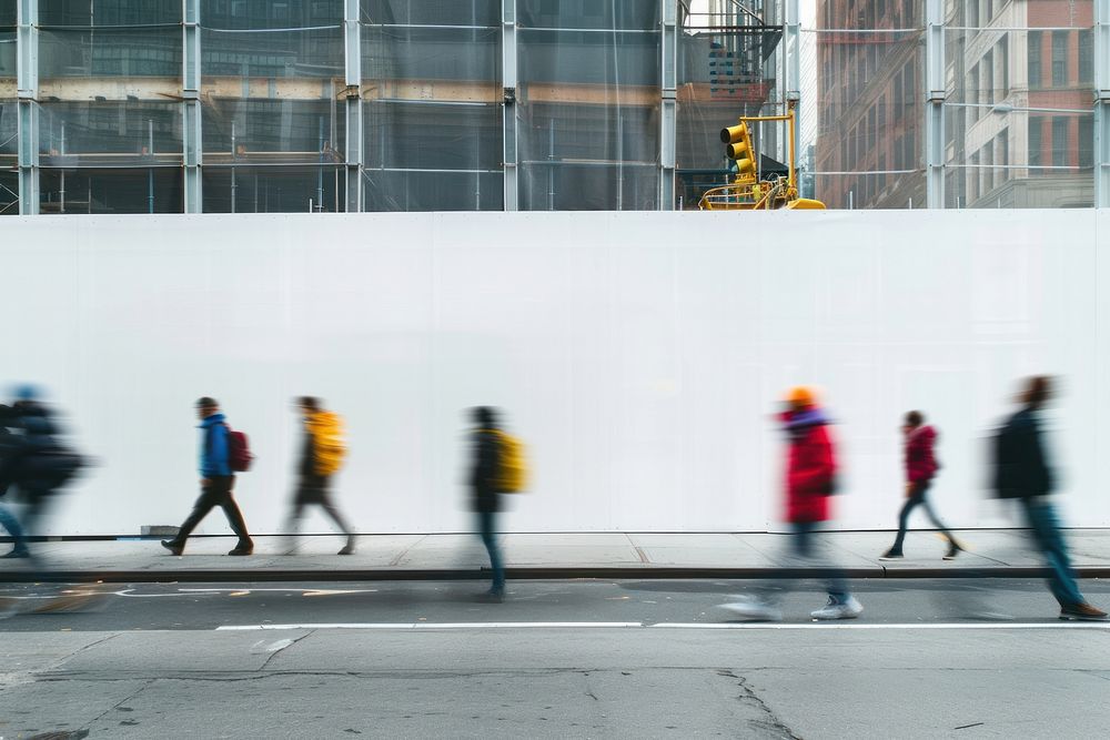 Exterior construction hoarding city walking | Free Photo - rawpixel
