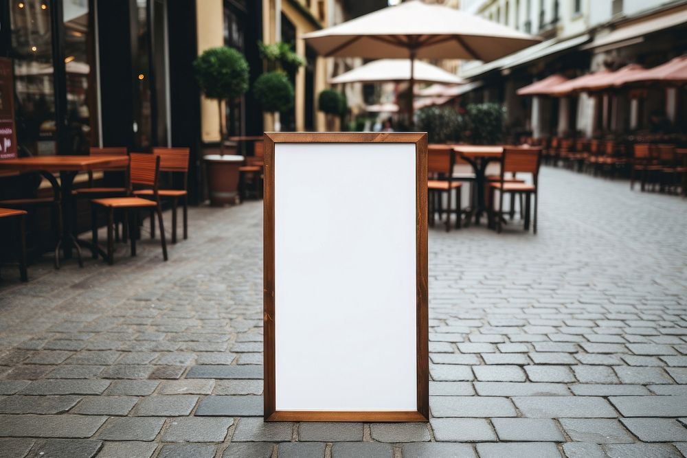 Blank menu sign street table | Free Photo - rawpixel