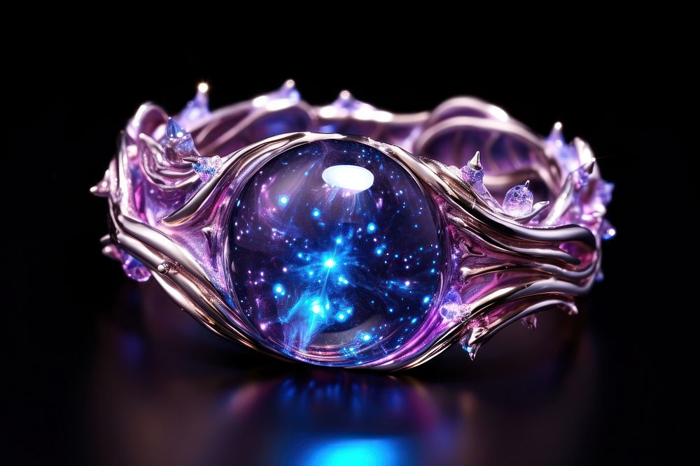 Neon space galaxy gemstone jewelry | Premium Photo Illustration - rawpixel