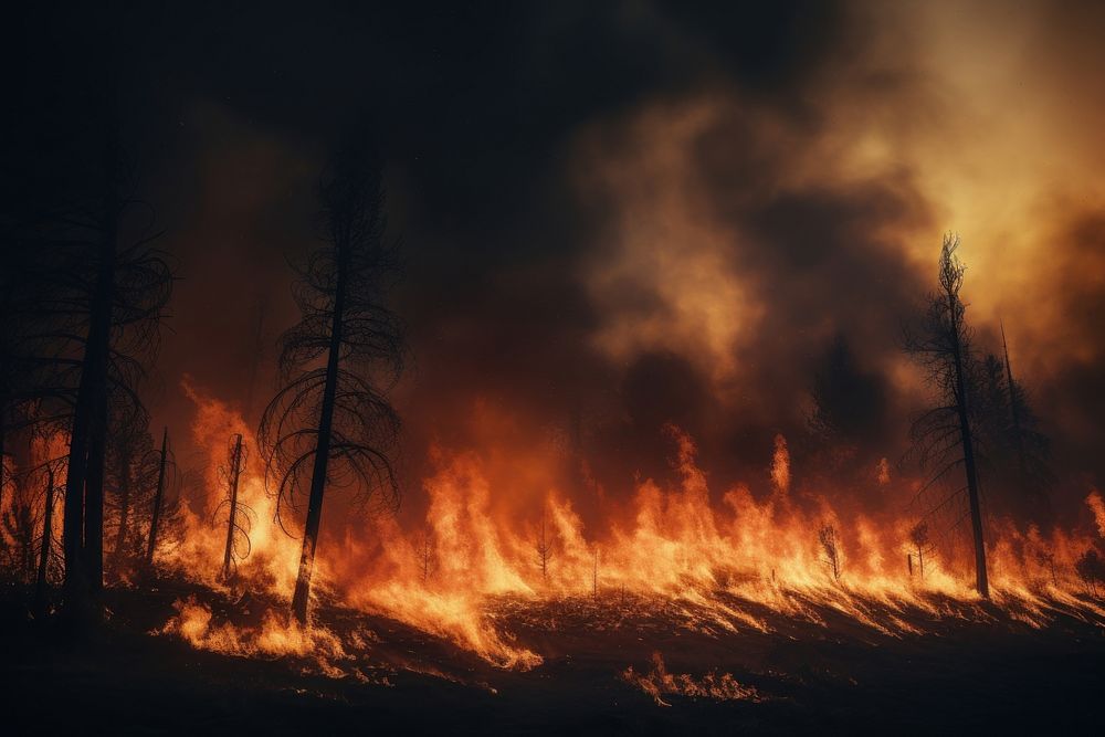 Wildfire destruction tranquility landscape. | Premium Photo - rawpixel
