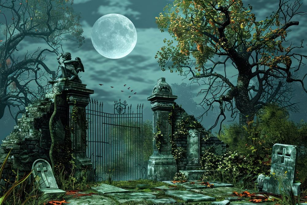 Empty graveyard stage outdoors cemetery | Free Photo - rawpixel