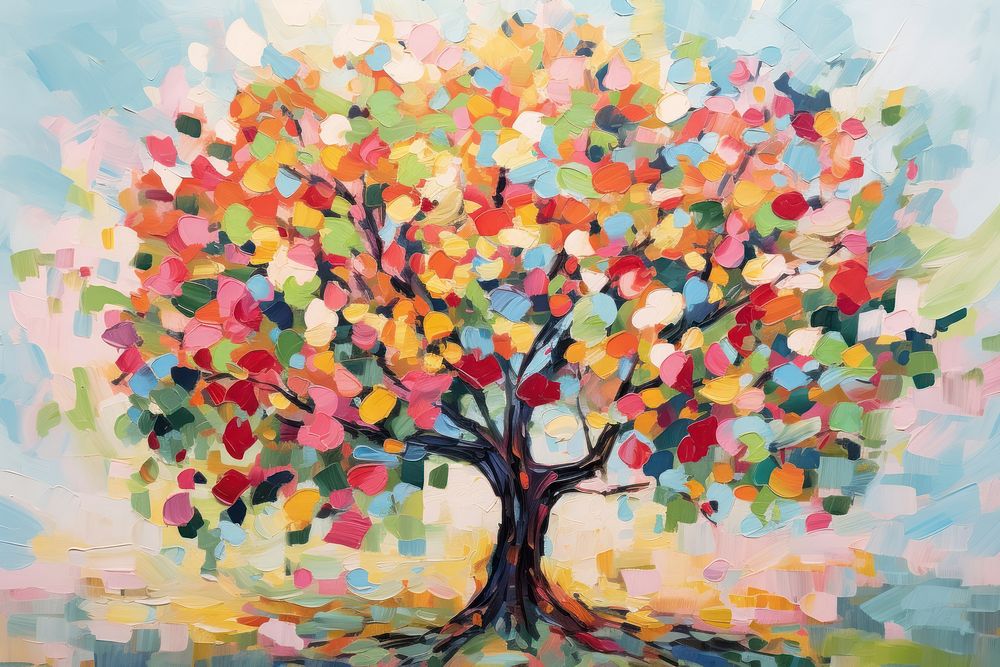 Apple tree painting backgrounds art. | Premium Photo Illustration ...