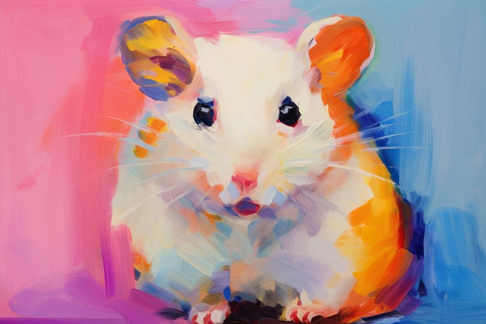 Hamster painting animal mammal. | Premium Photo Illustration - rawpixel