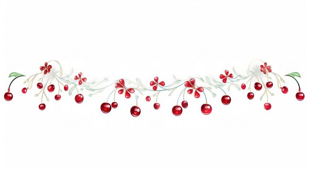 Cherry divider ornament plant white | Free Photo Illustration - rawpixel