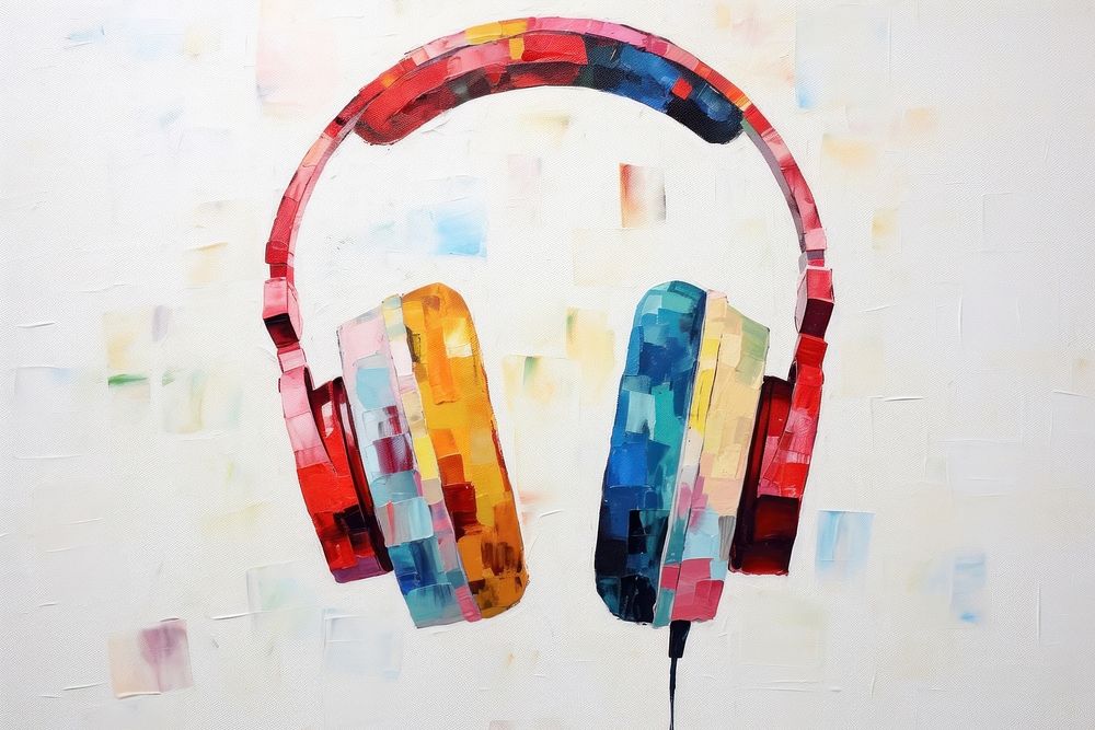 Headphones art painting headset | Free Photo Illustration - rawpixel