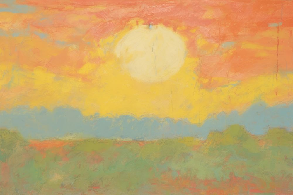 Sunrise border painting outdoors nature. | Premium Photo Illustration ...