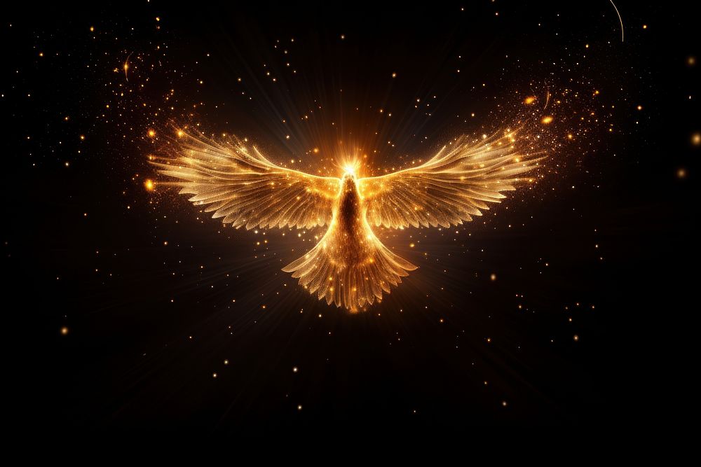 Phoenix bird flying sparkle light | Free Photo - rawpixel