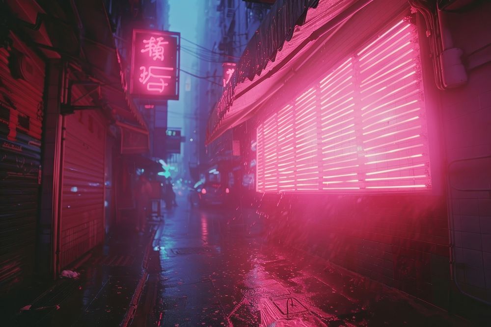 Hong kong neon light street | Free Photo - rawpixel