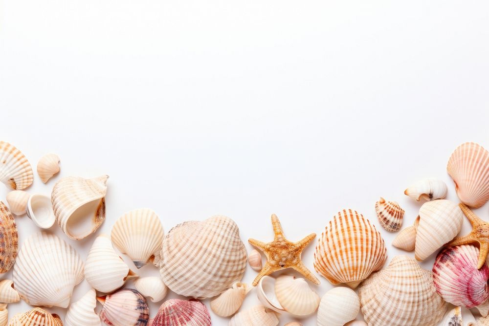 Shells border backgrounds seashell nature. | Free Photo - rawpixel