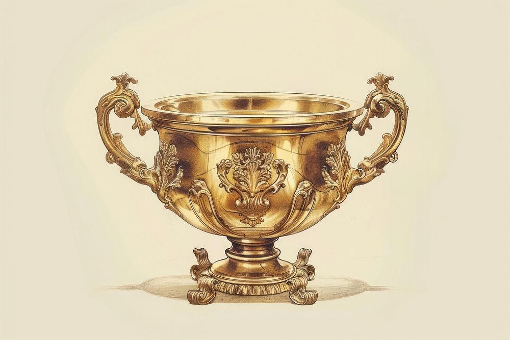 Shiny antique trophy bronze porcelain. | Premium Photo Illustration ...