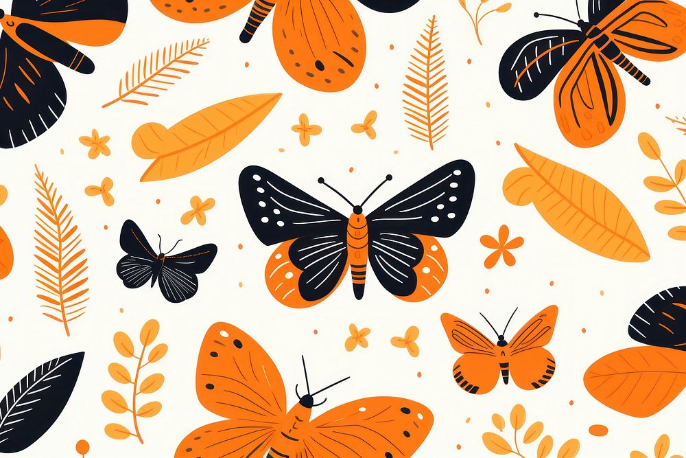 Insects backgrounds butterfly pattern. | Free Photo Illustration - rawpixel