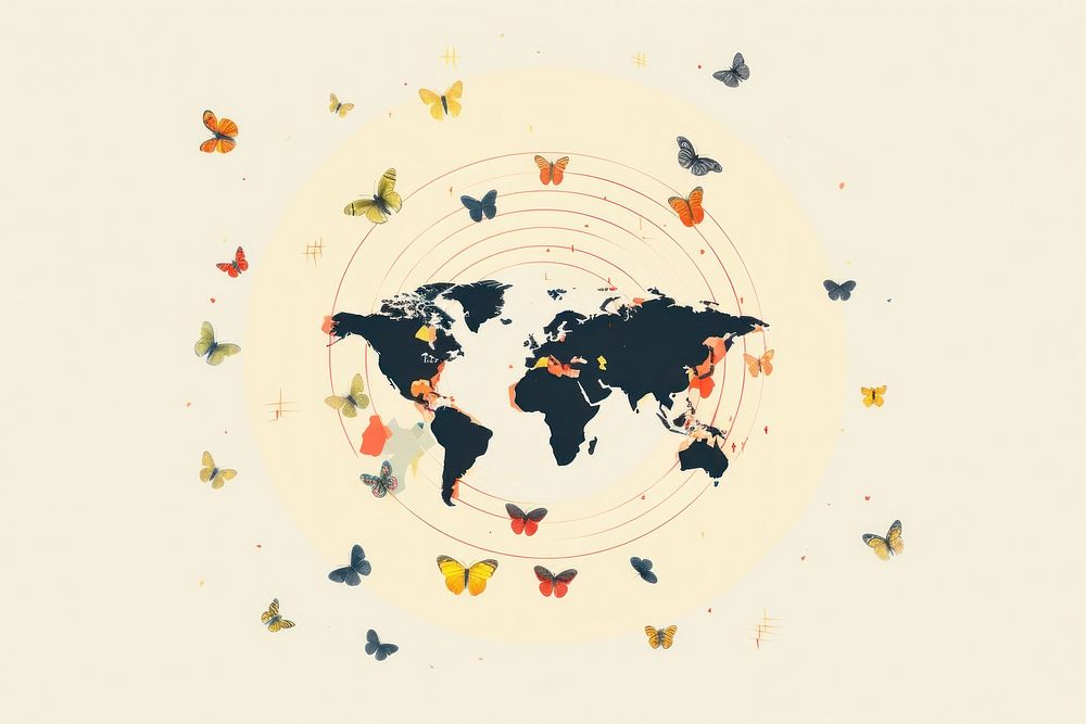 Insects map butterfly outdoors. | Free Photo Illustration - rawpixel