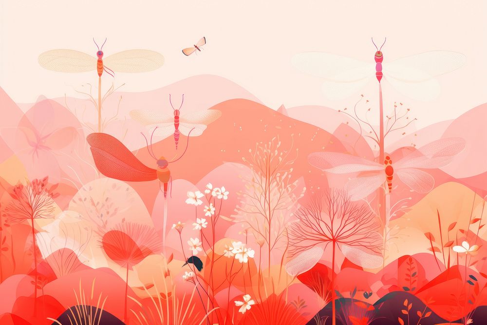 Insects backgrounds pattern plant. | Free Photo Illustration - rawpixel