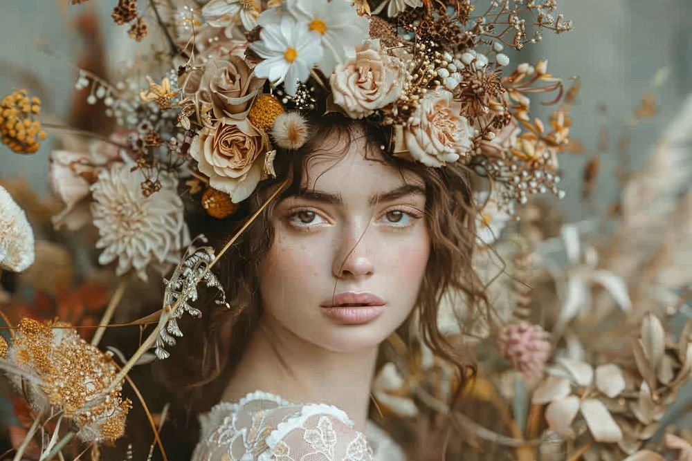 Flower bouquet portrait nature adult. | Free Photo - rawpixel