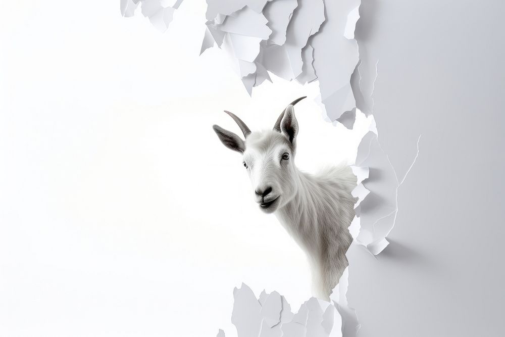 Torn strip goat paper wildlife | Free Photo - rawpixel