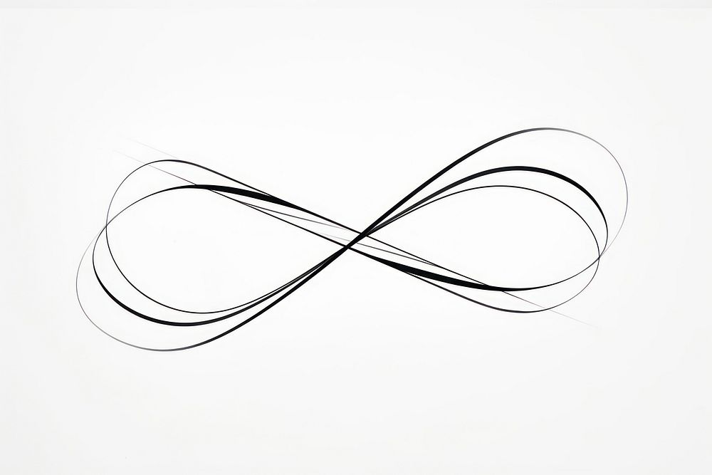 Infinity symbol sketch white line. | Free Photo Illustration - rawpixel