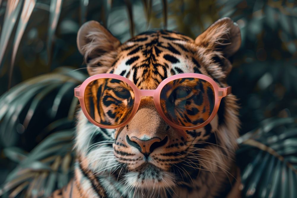 Tiger sunglasses wildlife portrait. | Premium Photo - rawpixel