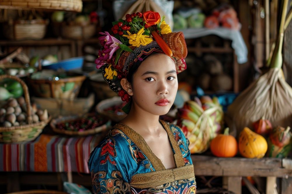 Indonesia woman traditional costume portrait | Premium Photo - rawpixel