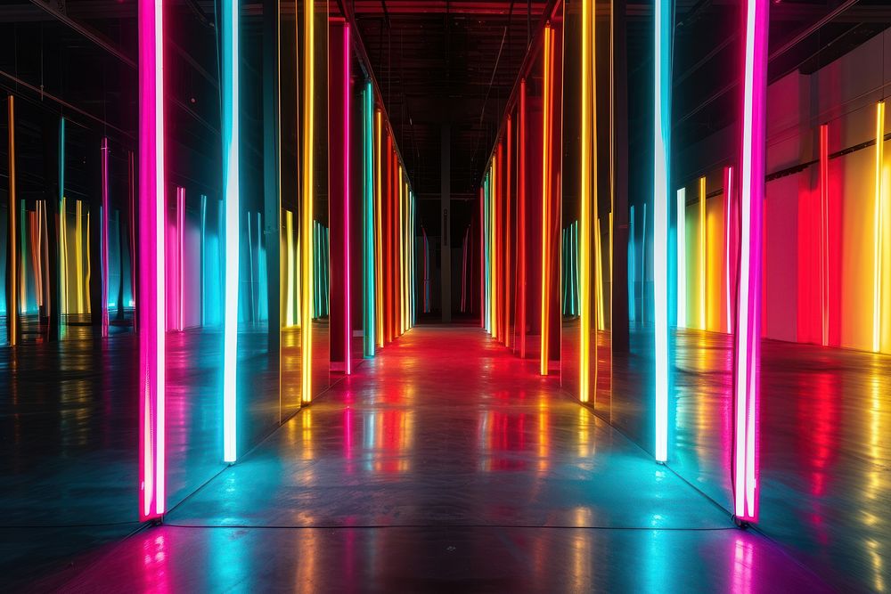 Neon light neon lighting architecture. | Premium Photo - rawpixel