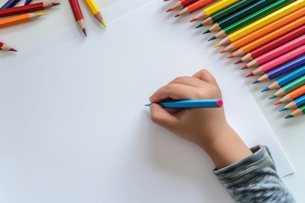 Hand child holding pencil blank | Premium Photo - rawpixel