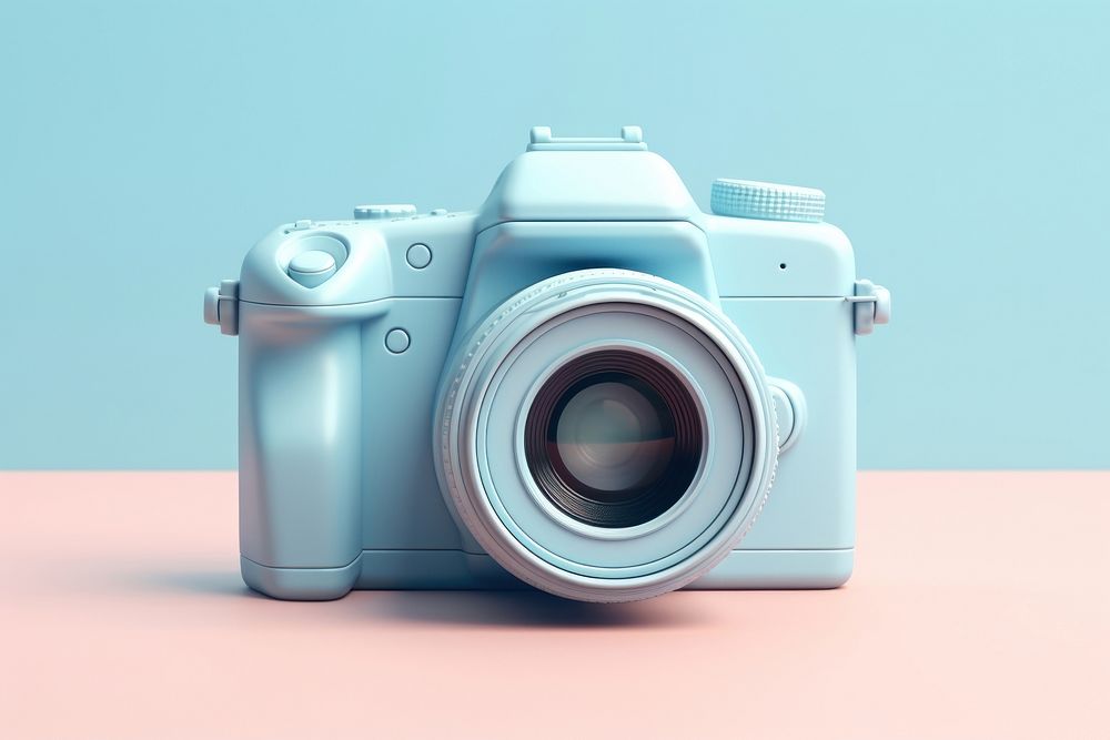 Blue camera photographing electronics photography. | Premium Photo ...