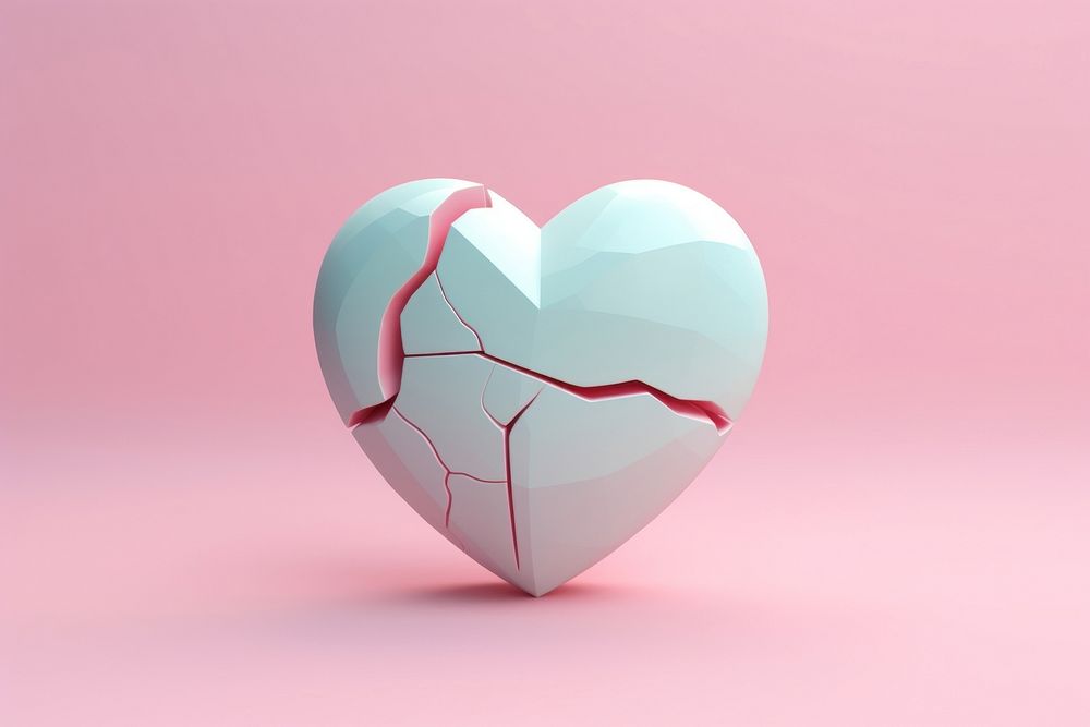 Broken heart cute misfortune breaking | Premium Photo Illustration ...