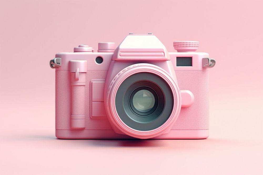 Pink camera photographing electronics technology. | Premium Photo ...